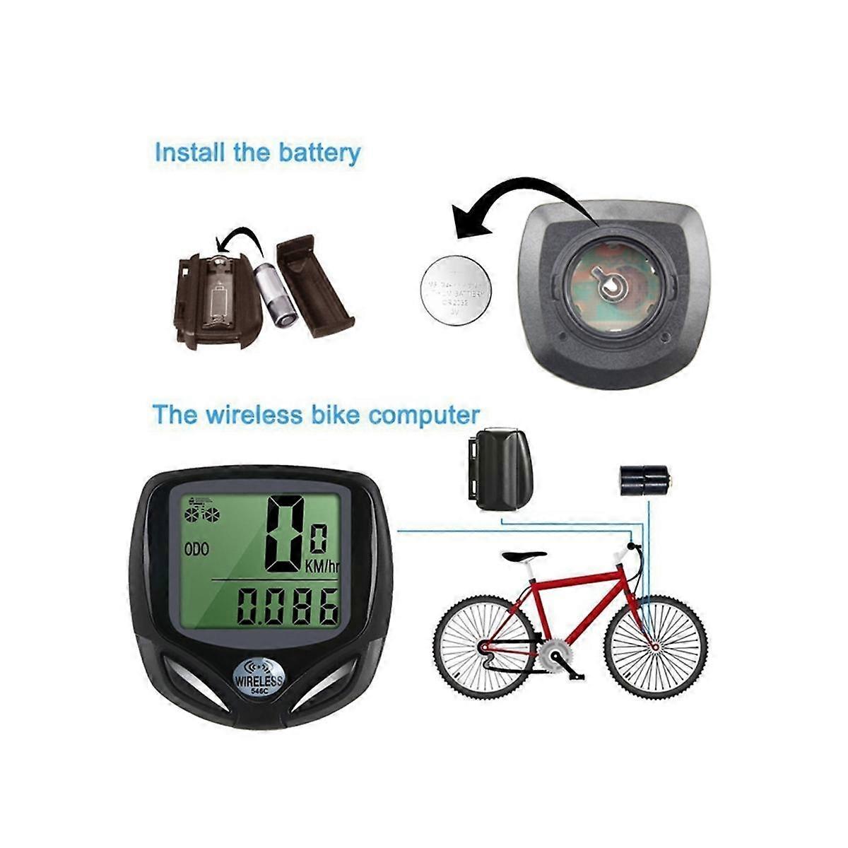 Bicycle Wireless Waterproof Magnet Sensor Bicycle Speedometer Digital ...