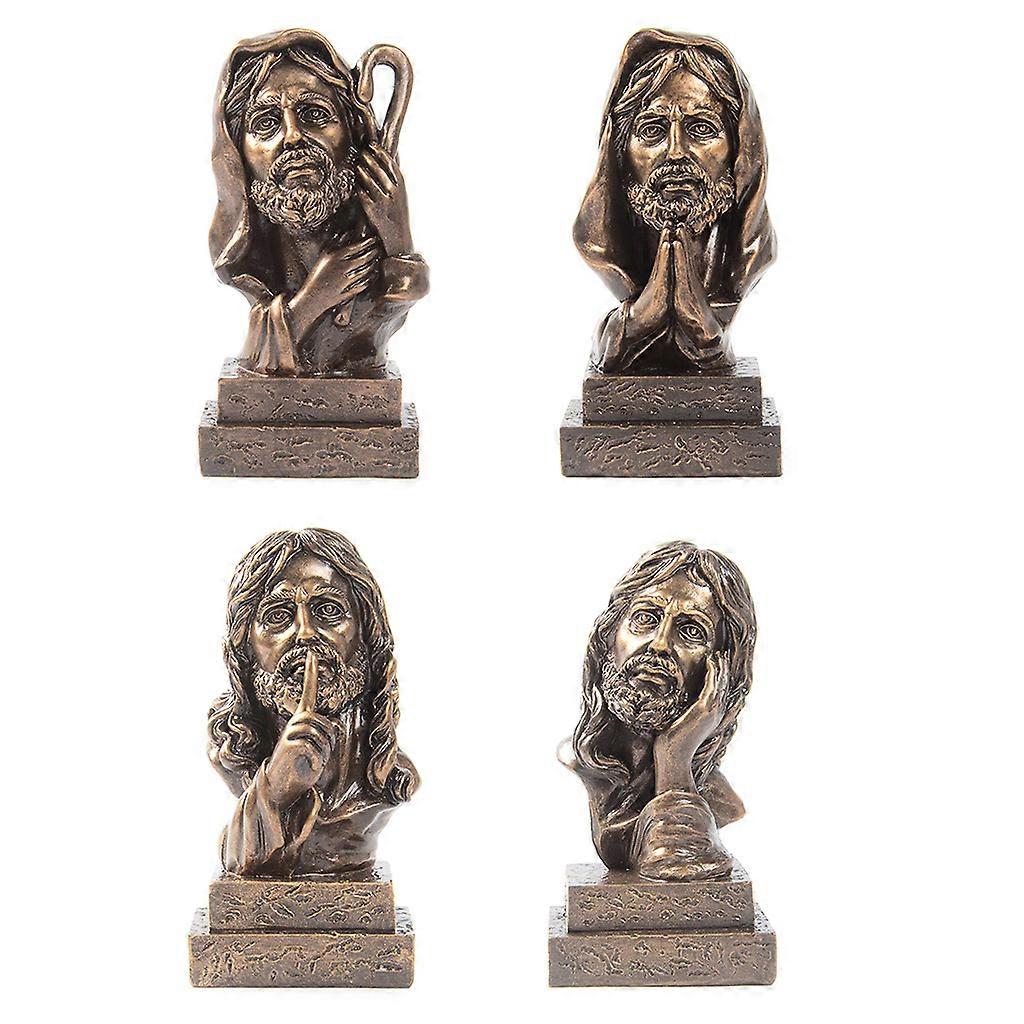 Resin Crafts Jesus Christ for Head Bust Statue Antique Bronze Finish ...