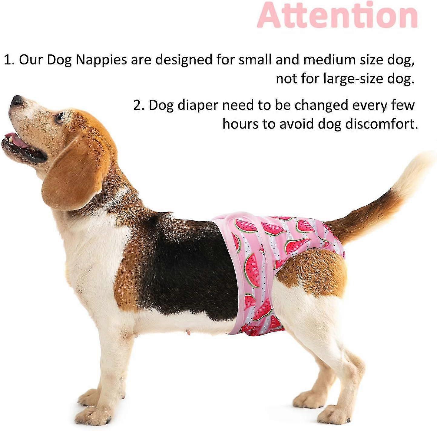 Reusable Dog Nappies 3 Pack Washable For Dogs Puppy Sanitary Diapers ...