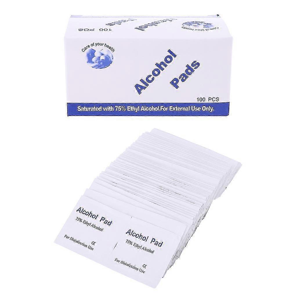 100 Pcs Alcohol Wipe Clean Pad Medical Swab Sachet Antibacterial Tool ...