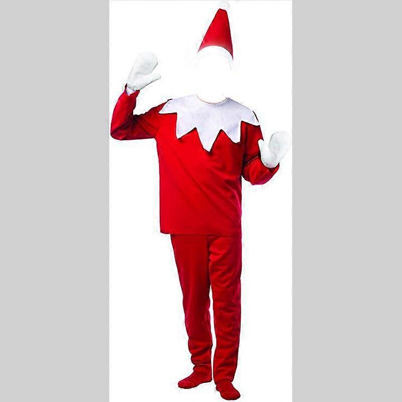 Xma Kids Elf Costume Adult Elf Costume Red New Year Cosplay Party Dress ...