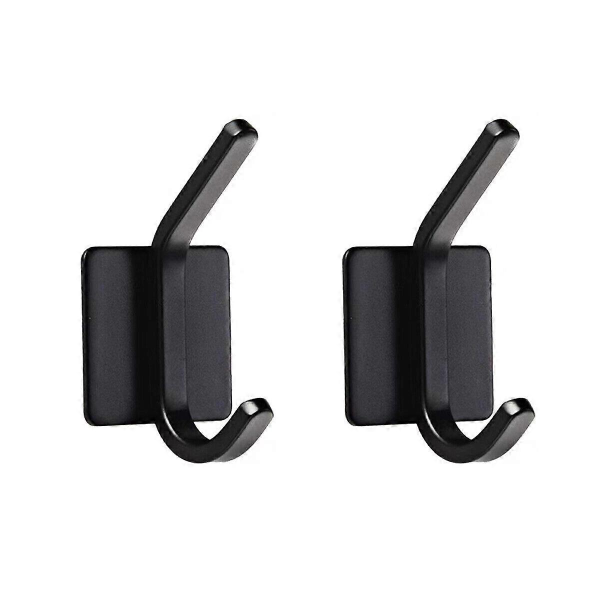 Self Adhesive Hooks Black Hangers Heavy Duty Sticky Wall Hook ...