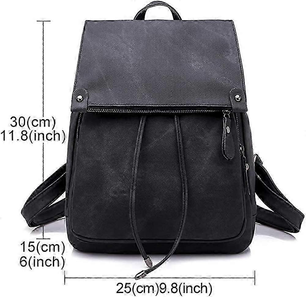 Women Backpack Waterproof Anti-theft Lightweight PU Leather Nylon ...