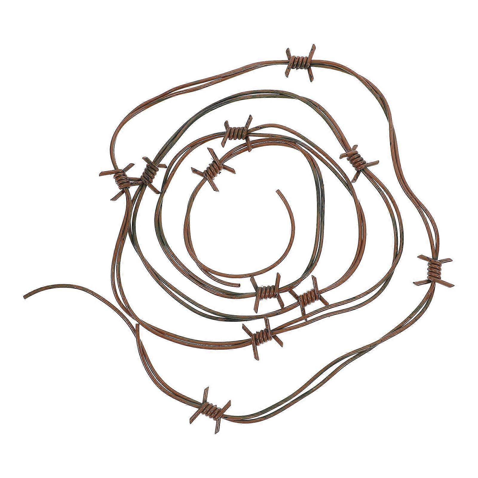 Fake Rusted Barbed Wire Decoration Halloween Party Background Layout ...