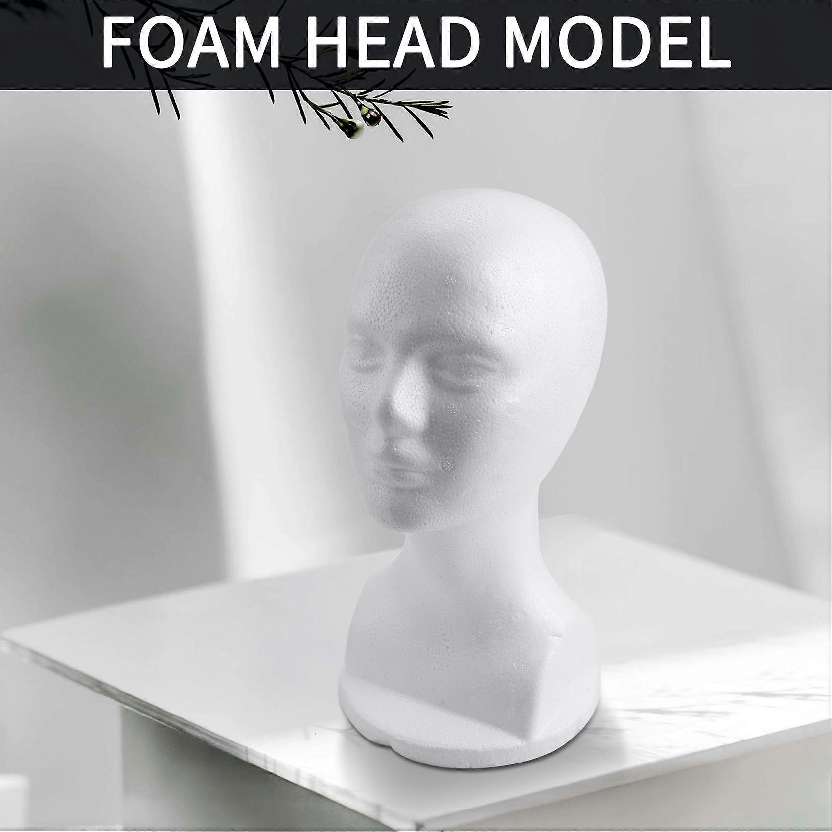 Styrofoam Mannequin Foam Head Model Glasses Hat Wig Display Stand ...