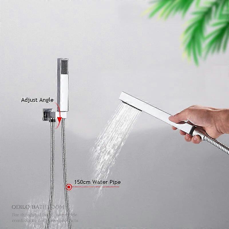 Chrome Concealed Shower Faucet Bathroom Embedded Shower Sets 2/3 Ways ...