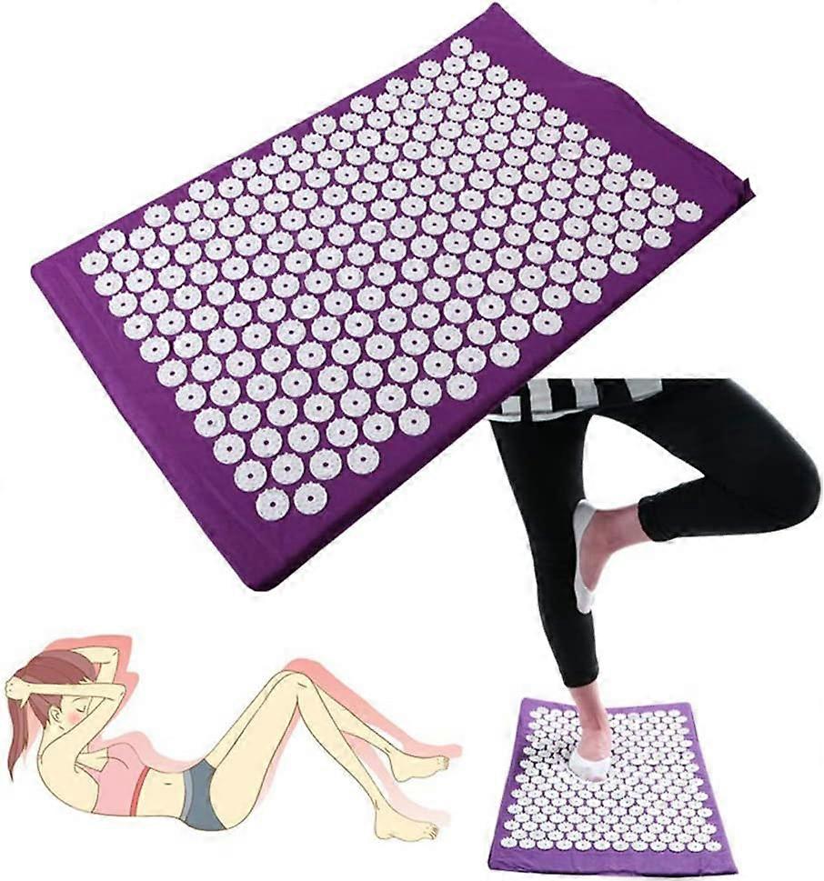 Acupressure Mat & Pillow Set / Acupuncture Mat Yoga Mat for Massage Wellness Relaxation and ...