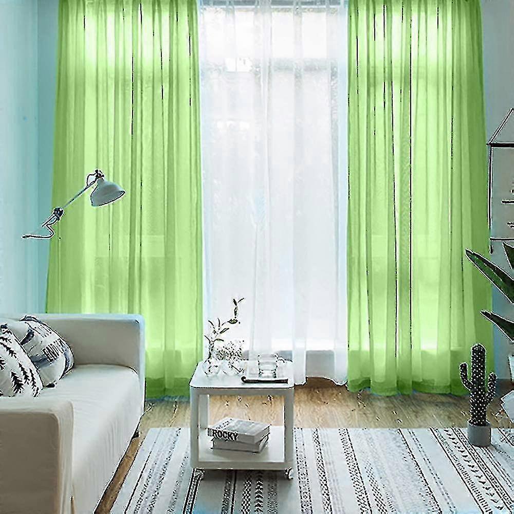 Voile Curtains With Ruffles In Linen Optics Transparent | Fruugo UK