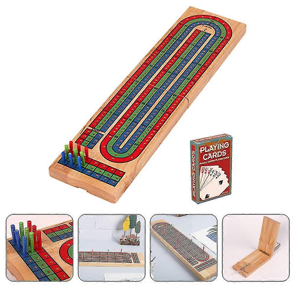 1 Set Cribbage Board Table Game Solid Wood Party Board Game Board ...