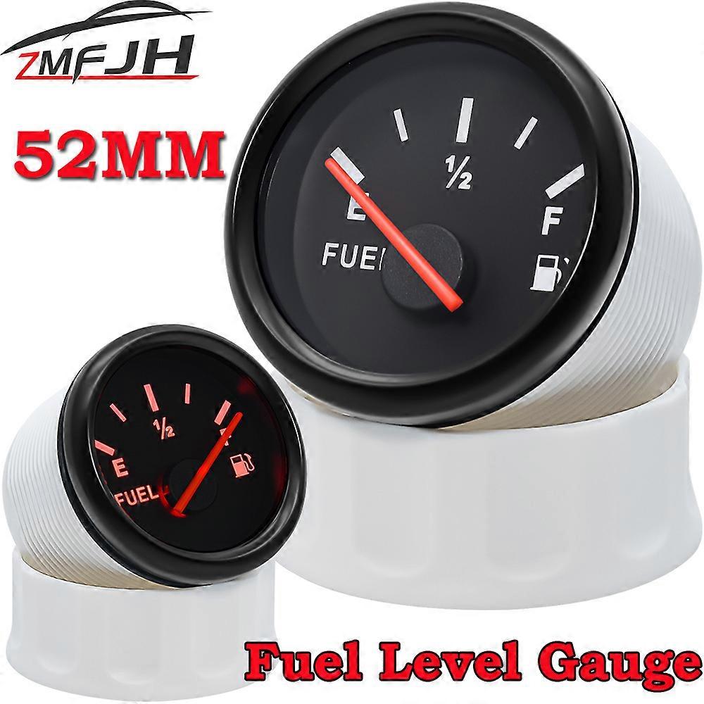 Boat Marine Fuel Level Gauge 52mm Pointer Fuel Level Gauge LED Light ...