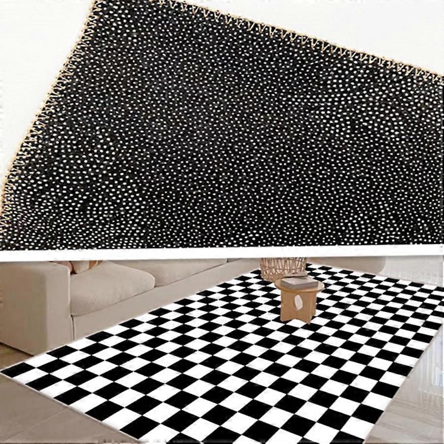 Checkerboard Plaid Colorful Carpet Large Area Rugs Living Room Non-slip ...