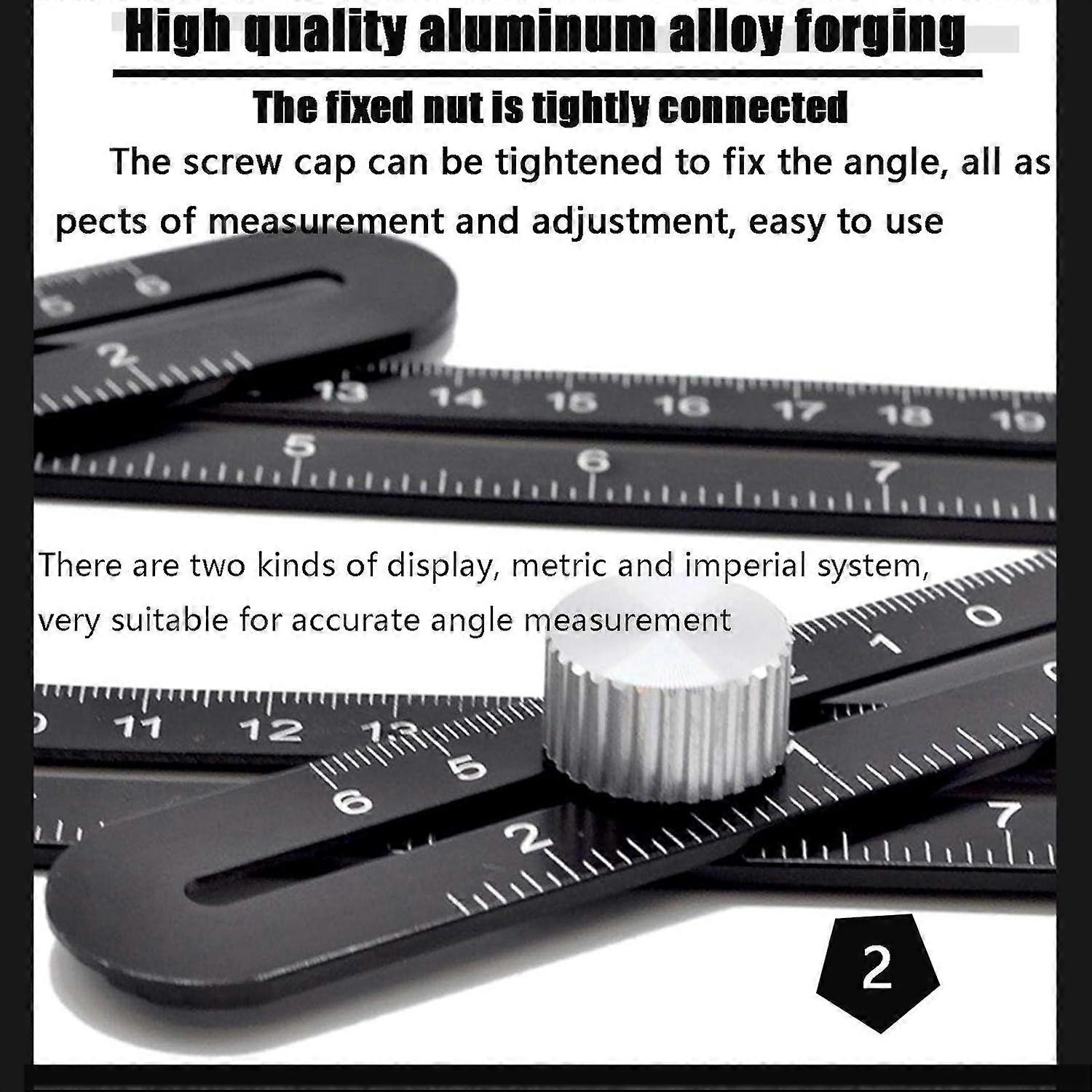 Multi Angle Ruler Adjustable Fold Aluminum Alloy Angleizer Template ...