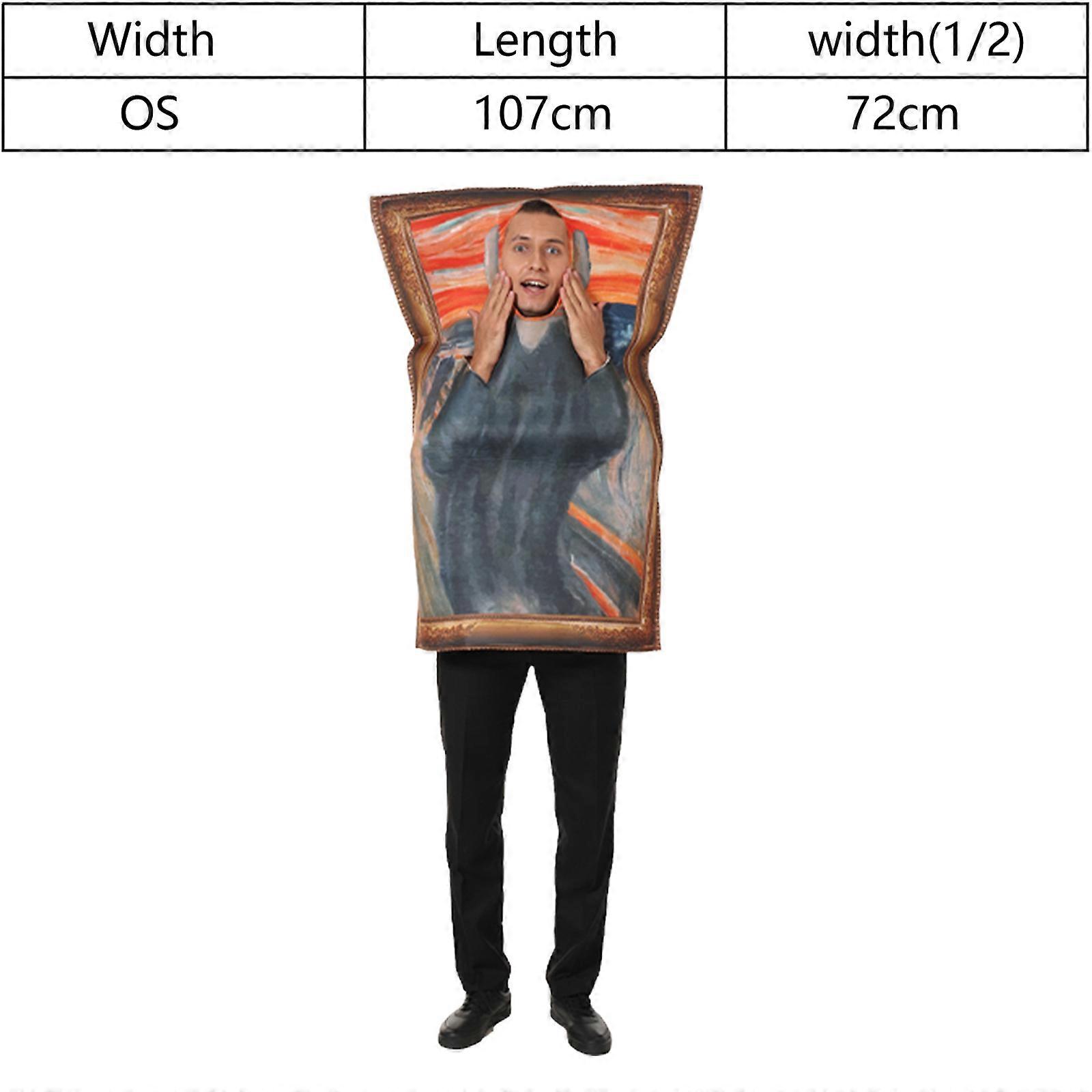 New Arrive Medieval Famous Frame Painting Outfits Adult Mona Lisa Mural ...