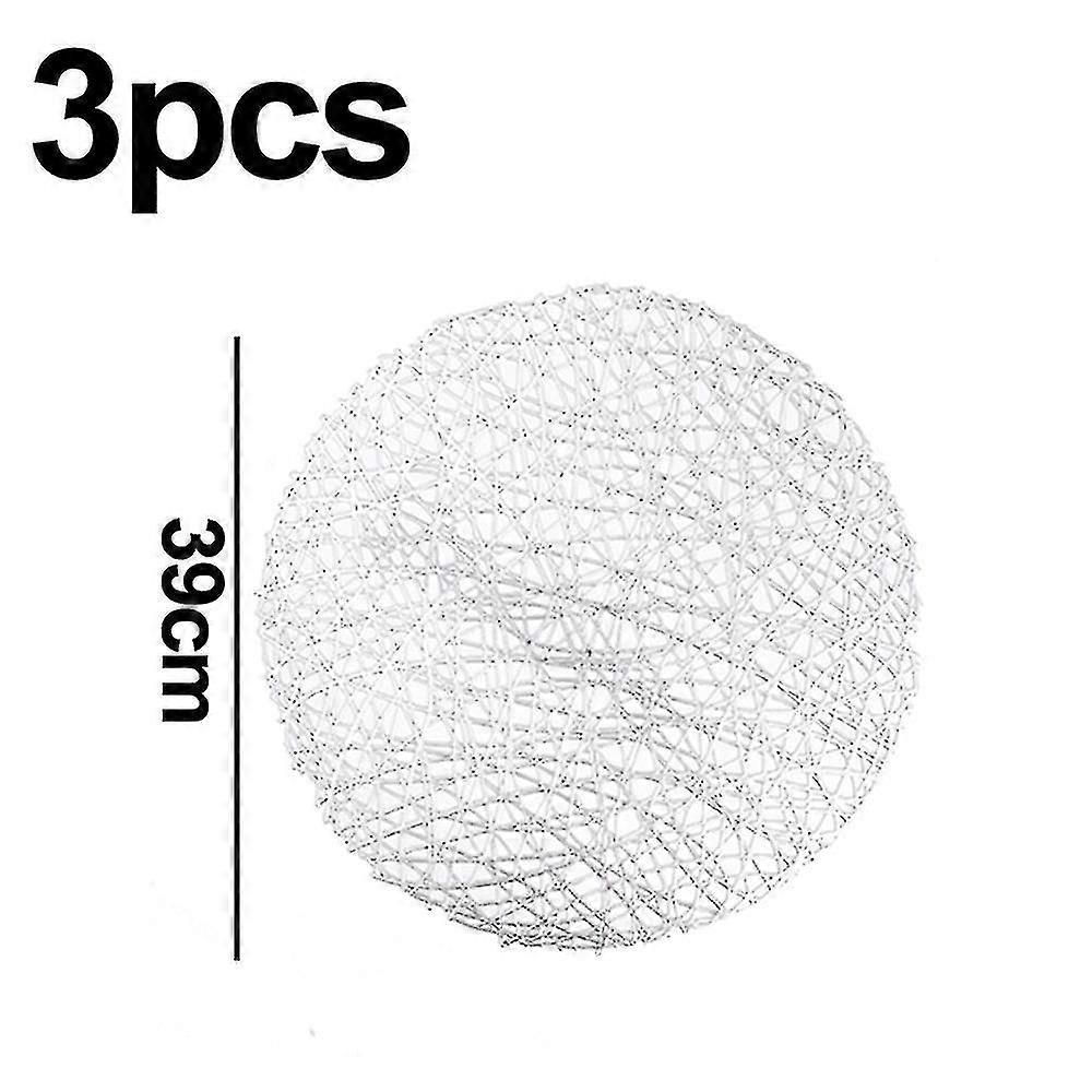 Placemats For Dinner Table Metallic Hollow Out Line Circle Table Mats ...
