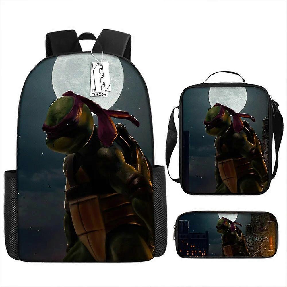 New Teenage Mutant Ninja Turtles Cartoon Shoulders Backpack Three-piece ...