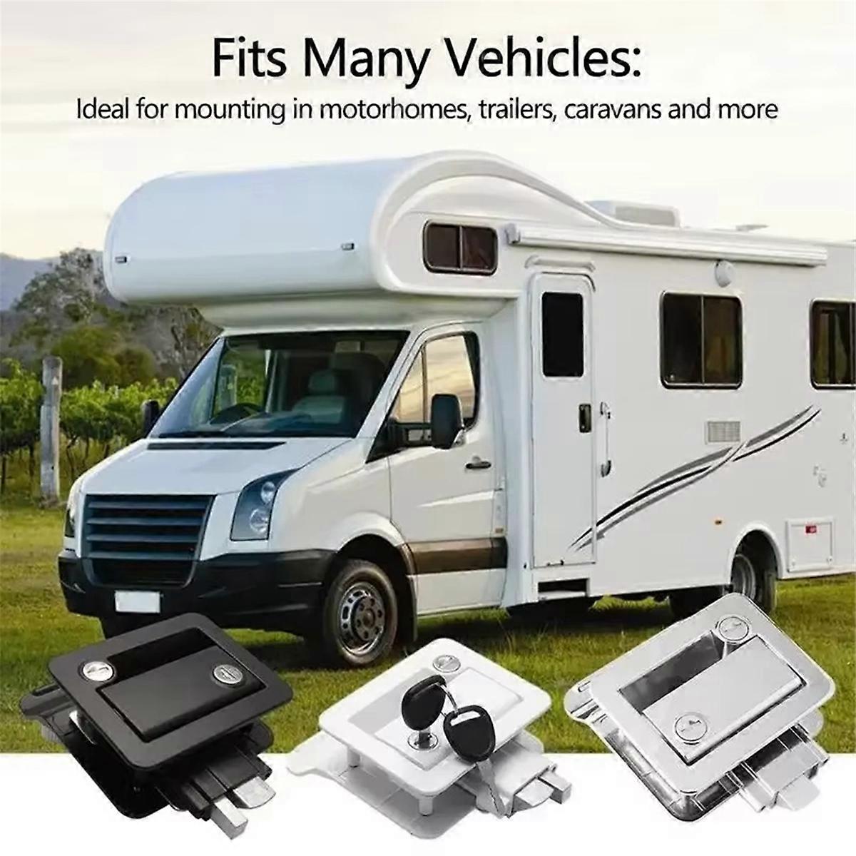 RV Lock Caravan Door Handle Lock Cabin Panel Lock Double Insurance Anti ...