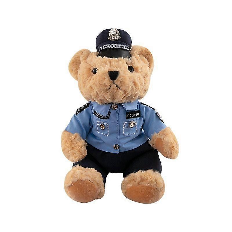 Police Teddy Bear Plush Bear Toy Stuffed Animal Furry Traffic Officer ...