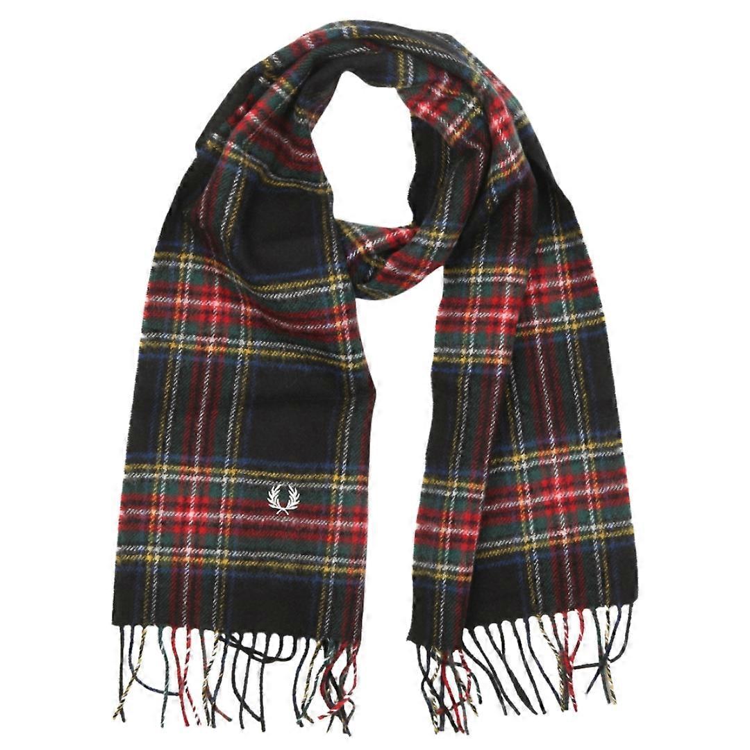 Fred Perry Black Stewart Tartan Scarf | Fruugo UK