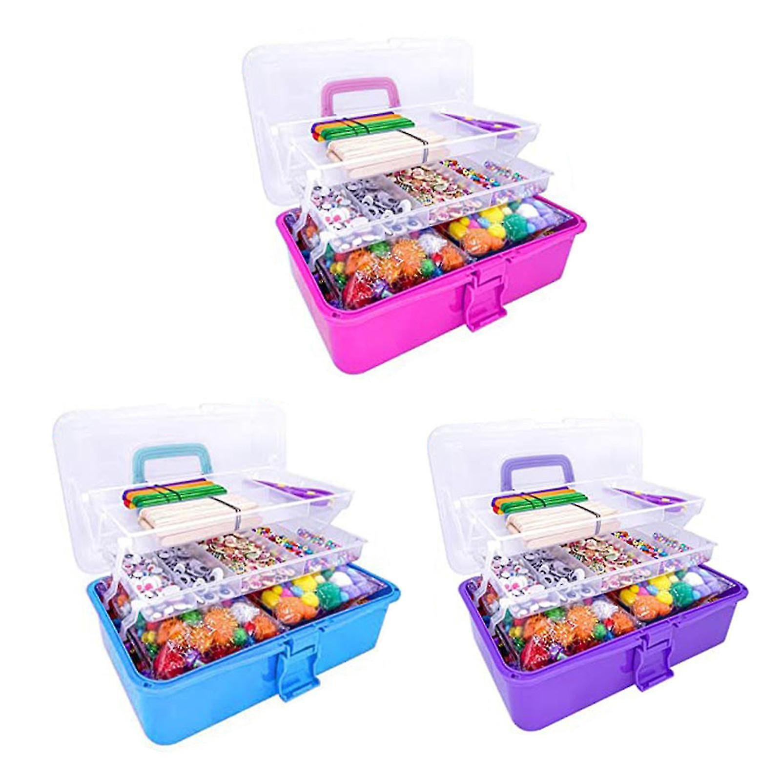 Kids Arts Crafts Diy Supplies Set Giftable Craft Box For Toddlers And ...