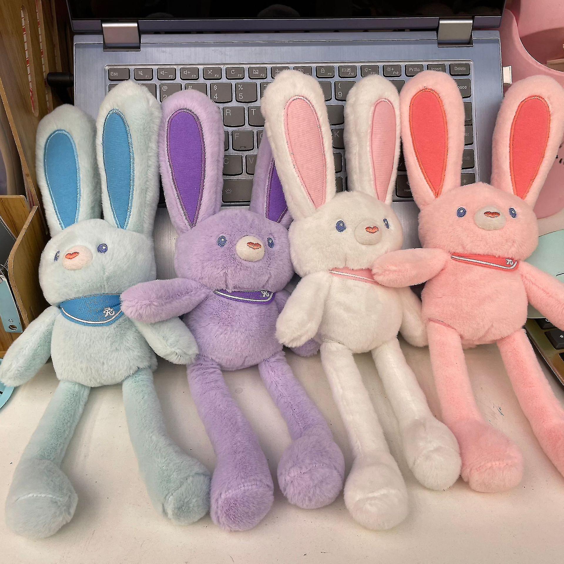 Long Ear Pullable Legs Bunny Rabbit Toys, White-n | Fruugo UK