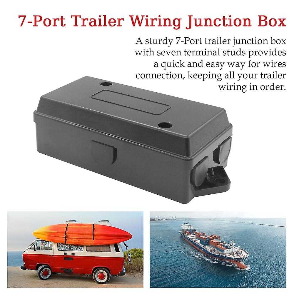 7-Port Trailer Wiring Junction Box 7 Way Trailer Wire 7 Rod Cable ...