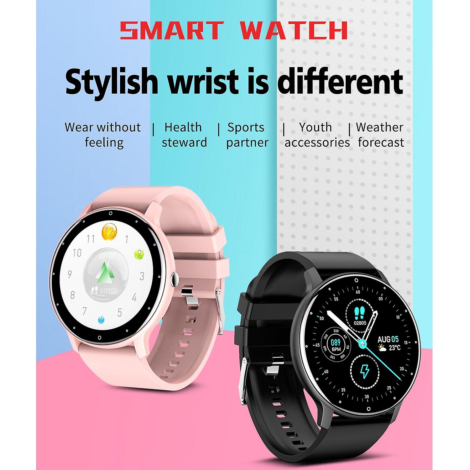 ZL02 1.28 inch Touch Screen IP67 Waterproof Smart Watch | Fruugo UK