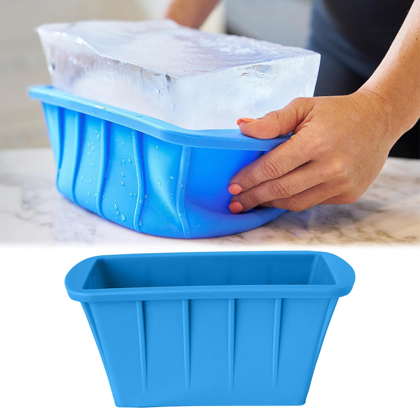 Ice Cube Mold Extra Large Ice Block Mold Reusable Flexible Silicone ...