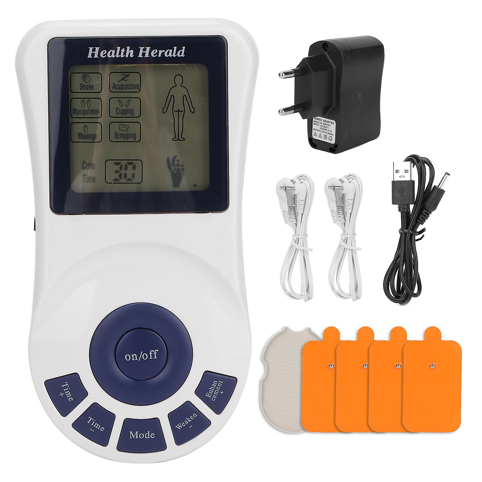 Digital Pulse Massager Electronic Therapy Machine with Electrodes EU Plug | Fruugo UK