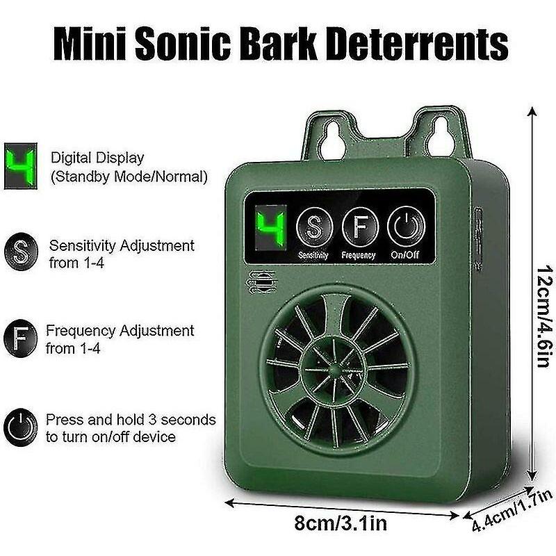 Ultrasonic Dog Bark Deterrent Device Safe Outdoor Anti Bark Dog Sonic ...