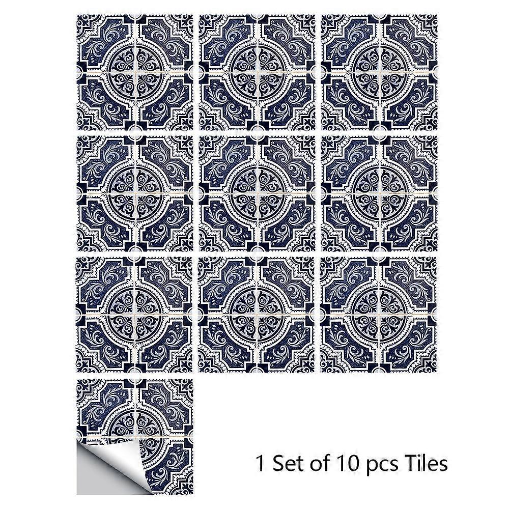Self-adhesive tile stickers - Self-adhesive cement tile stickers - Blue ...