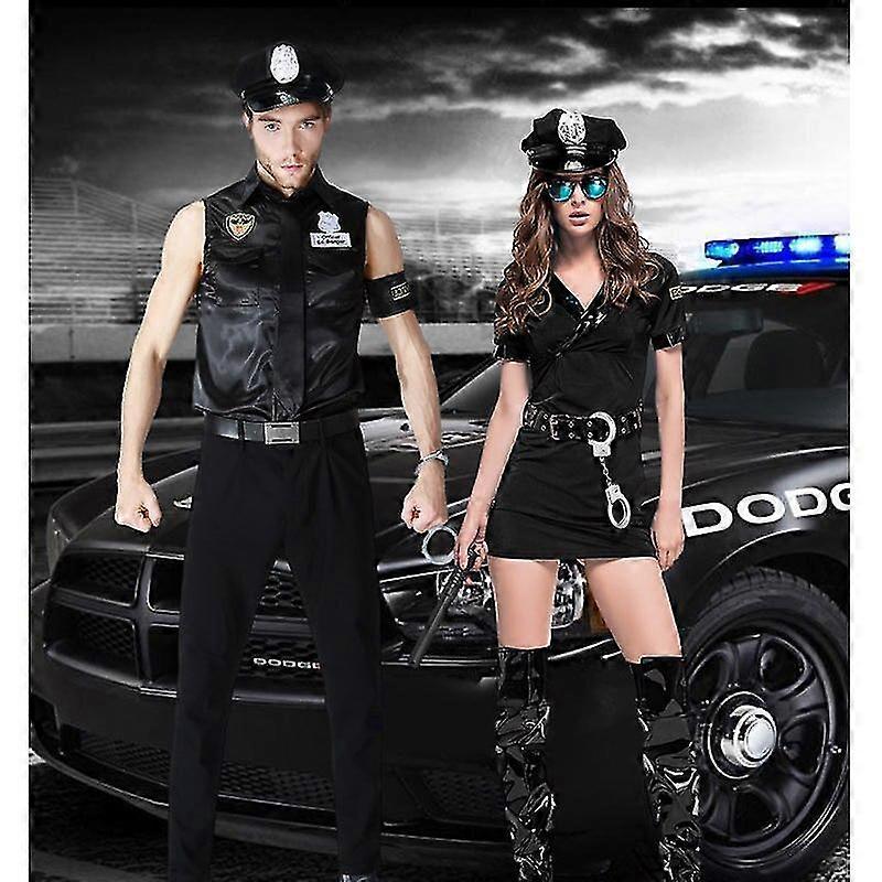 Adult Police Officer Policeman Costumes Cosplay For Men Women Couples ...