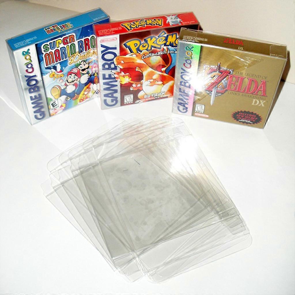 10PCS/lot for GB GBA GBC Box Clear Plastic Box Protectors Sleeve Video ...