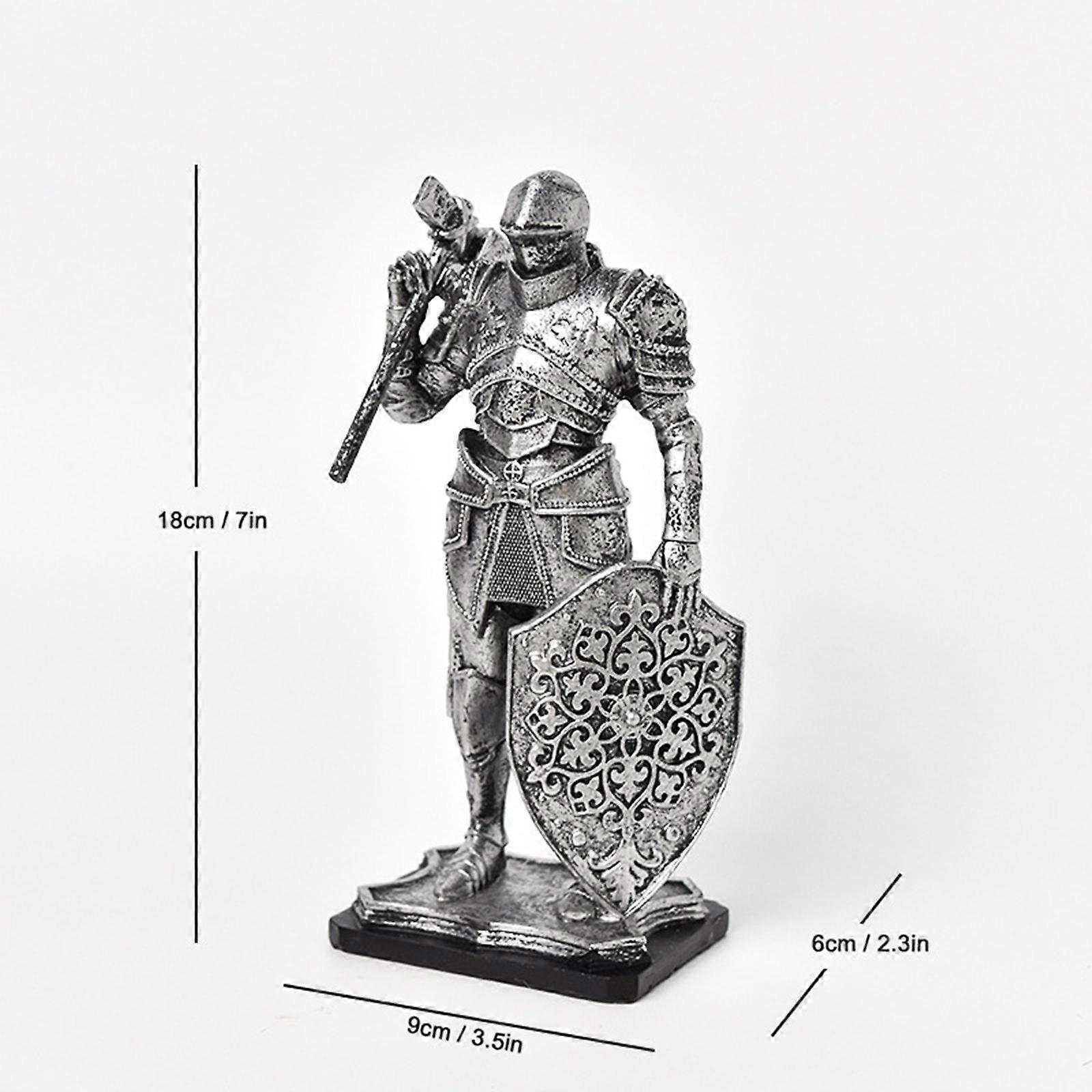 Knight Statue Gift Collectible Knight Figurine for Bookshelf Desktop ...