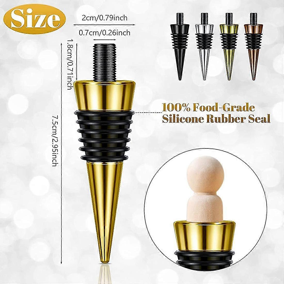 10 Pieces Blank Bottle Stopper With Threaded Post Metal Wine Stopper ...