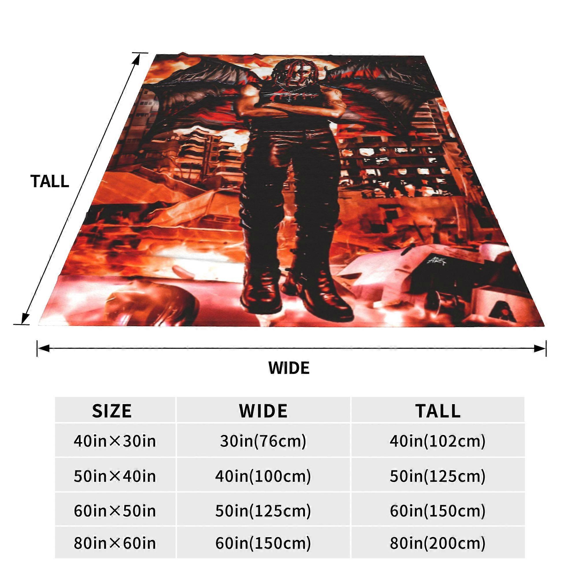 SYSFOURC Playboi Carti Throw Blanket for Bed,Soft Collage Blanket for ...