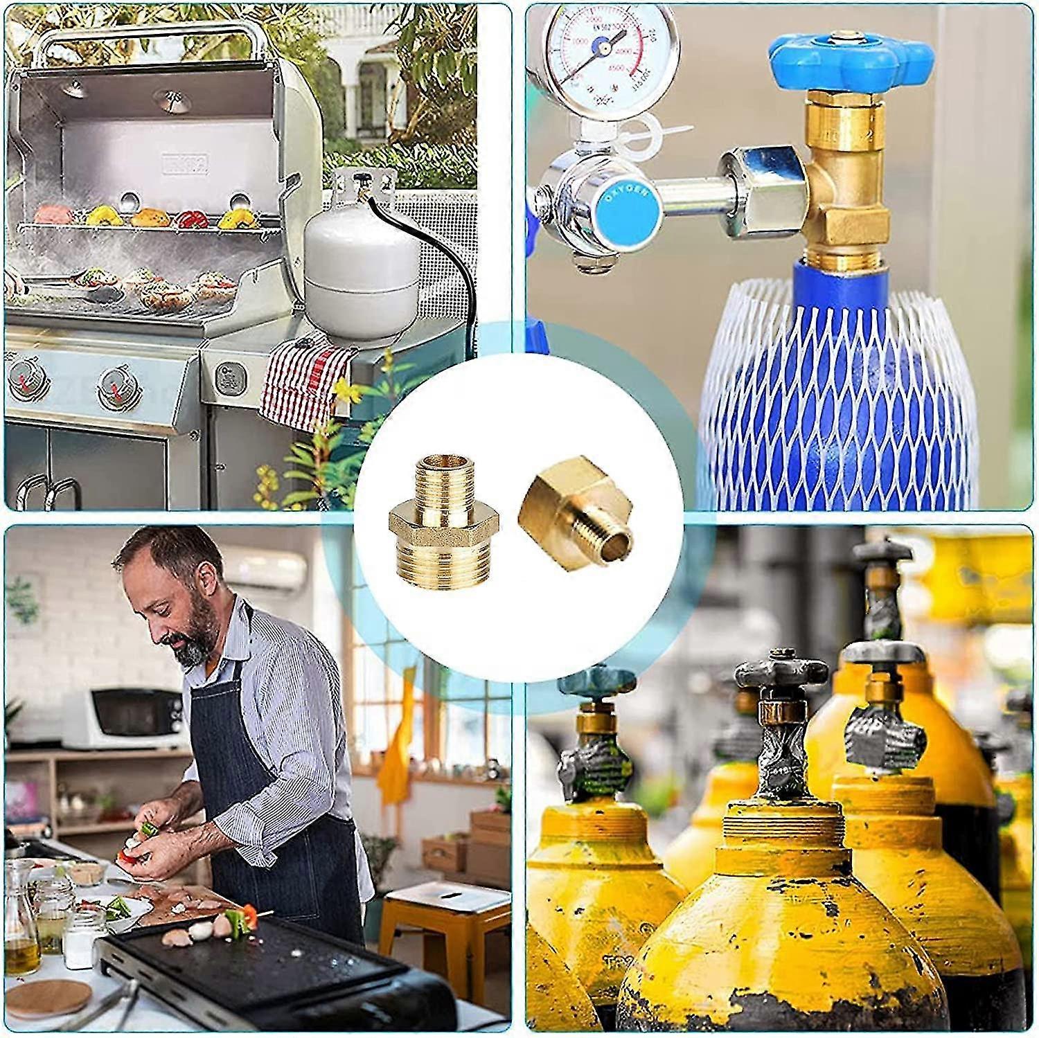 Gas Adapter Copper Gas Hose Adapter Gas Cylinder Connection Adapter Gas ...