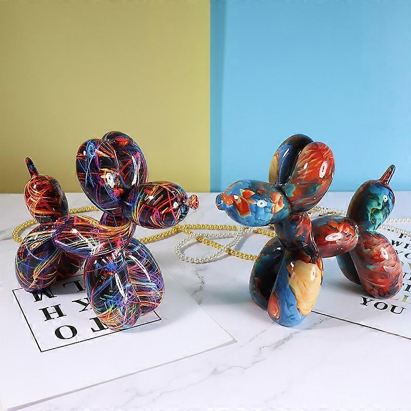 Nordic Modern Art Resin Graffiti Sculpture Balloon Dog Statue Creative ...