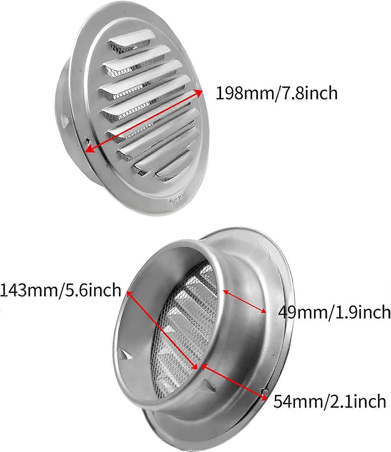 Stainless Steel Soffit Vents (3/6/8 Inch), Round Air Vents Louver ...