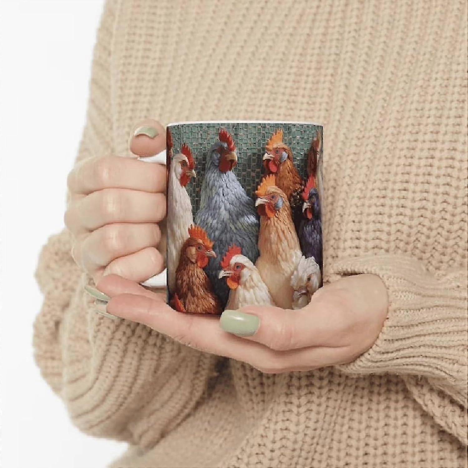 Chicken Mug, 3d Effect Chicken Mug, Funny Chicken Coffee Cup, Rooster ...