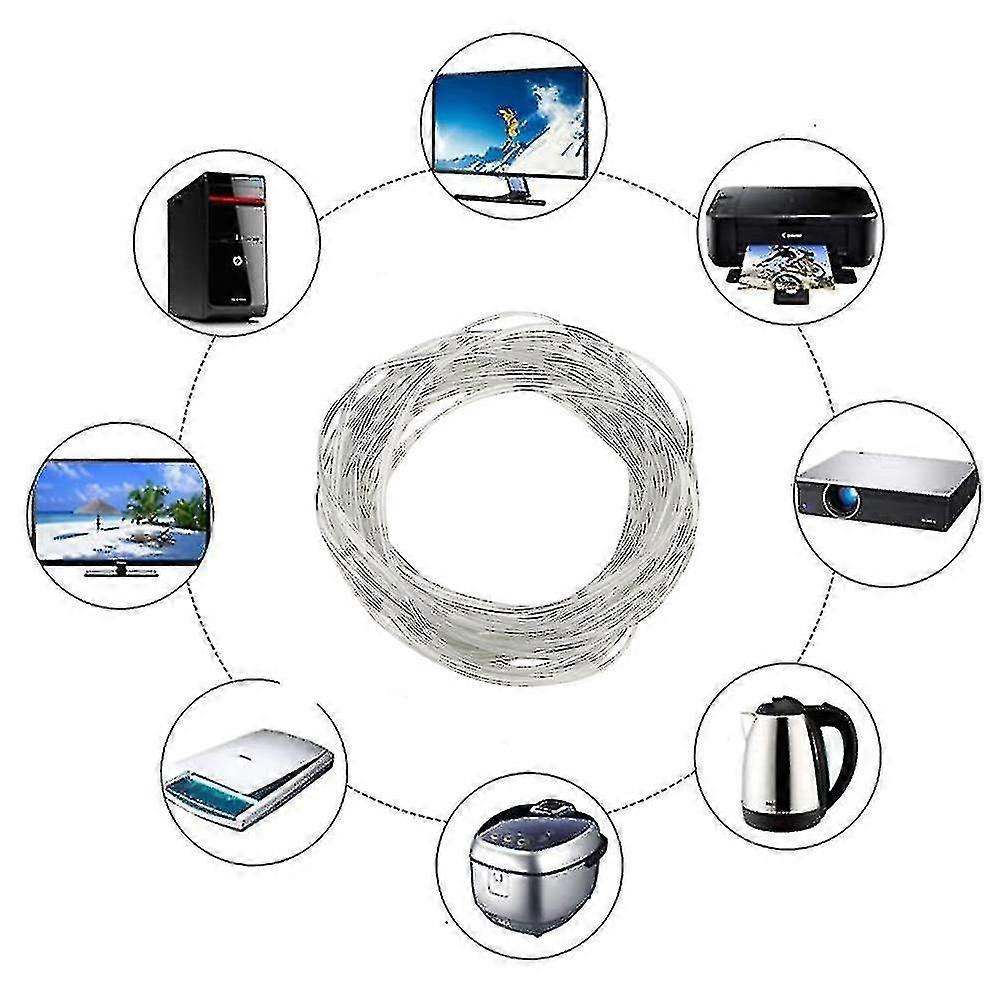 10m Cable Transparent 2 Core Wire Max 12v 28awg Diameter 3mm Thickness ...