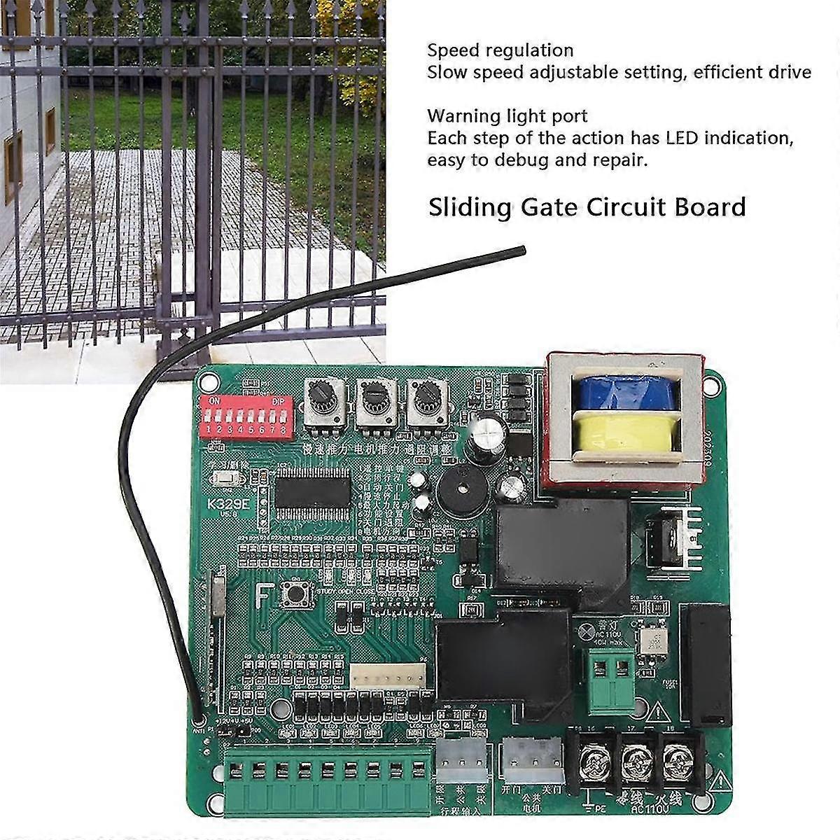 Sliding Gate Operator Control Board Replacement, Main PCB Circuit for ...