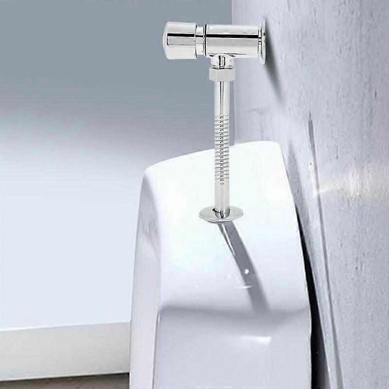 Urinal Flush Valve Urinal URI Flush Valve Chrome Wall Mount Push Button ...