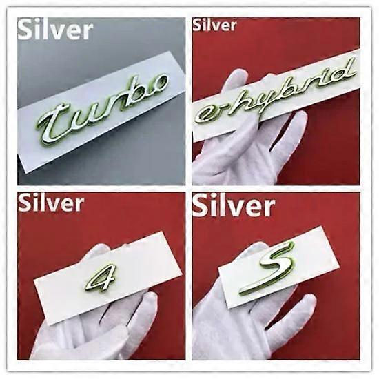 Car logo rear body letter leaf mixed trunk logo sticker For Porsche ...