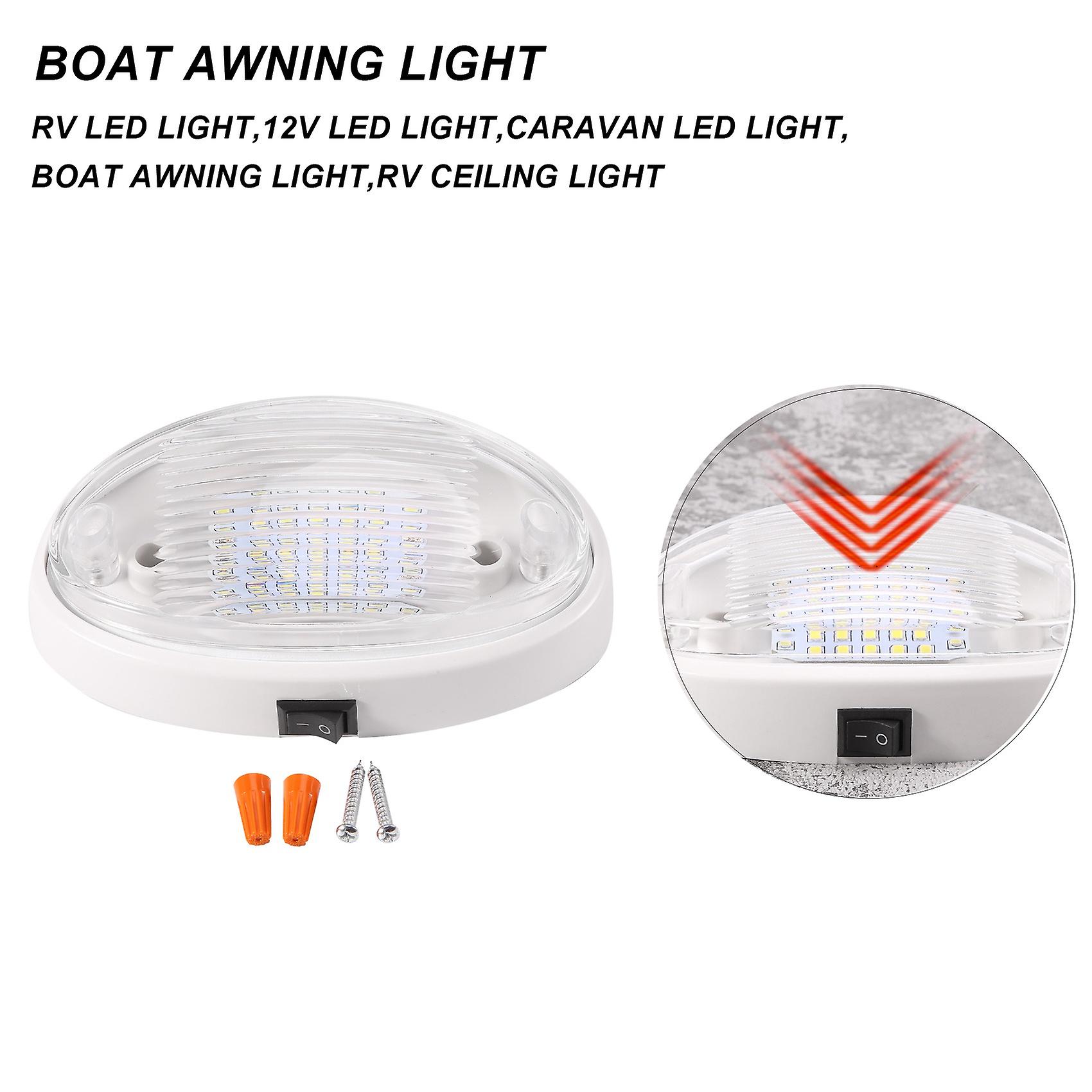 12V LED Light with Switch Caravan Motorhome Boat Awning Annex Tunnel ...