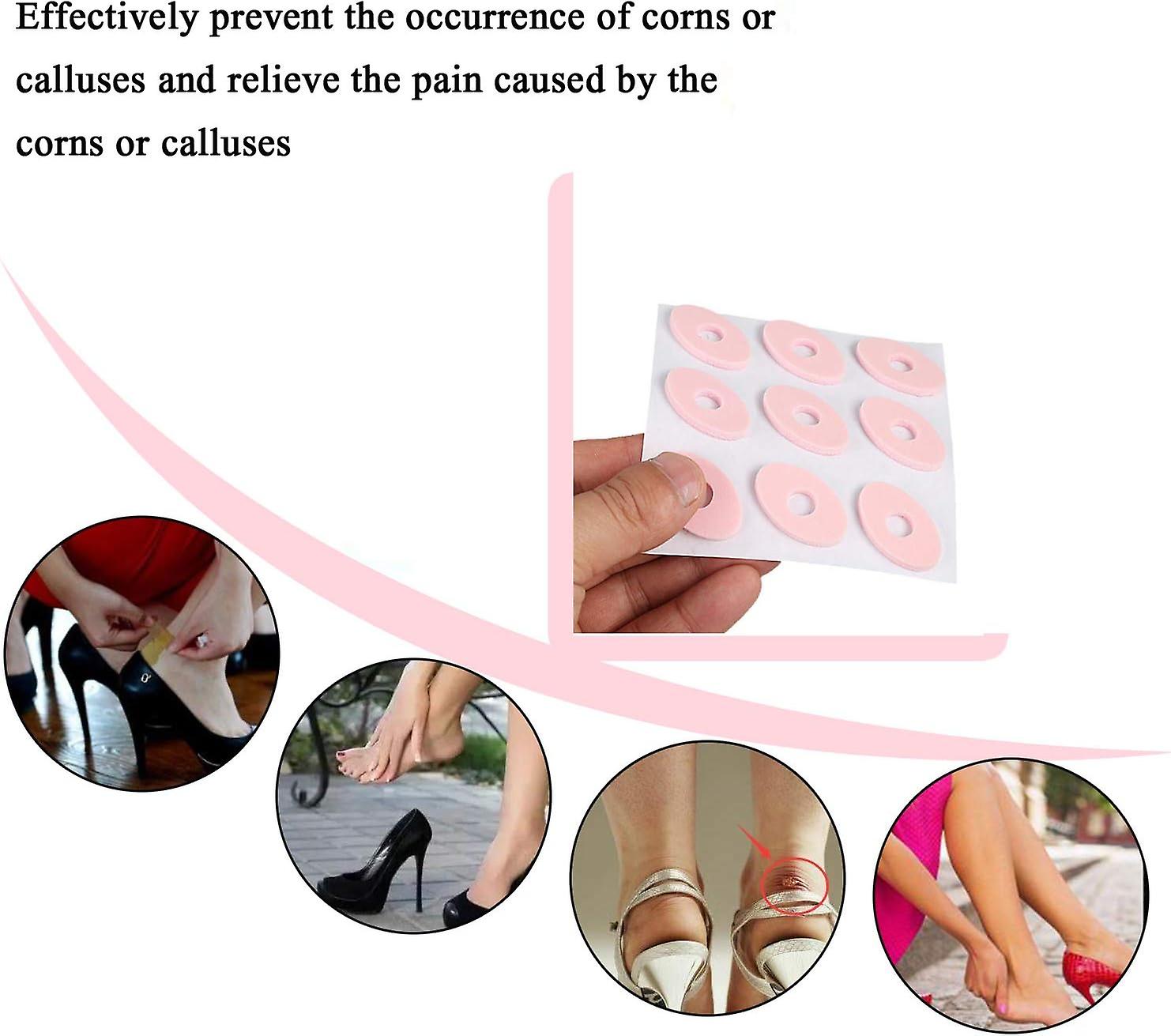 Corn Cushions Corn Pads Shoes Sticker-Waterproof Anti-wear for Corn ...