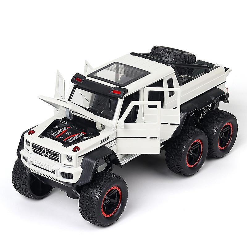 Benz G63 6x6 Alloy Pull Back Model Car Simulation Sound And Light Can ...