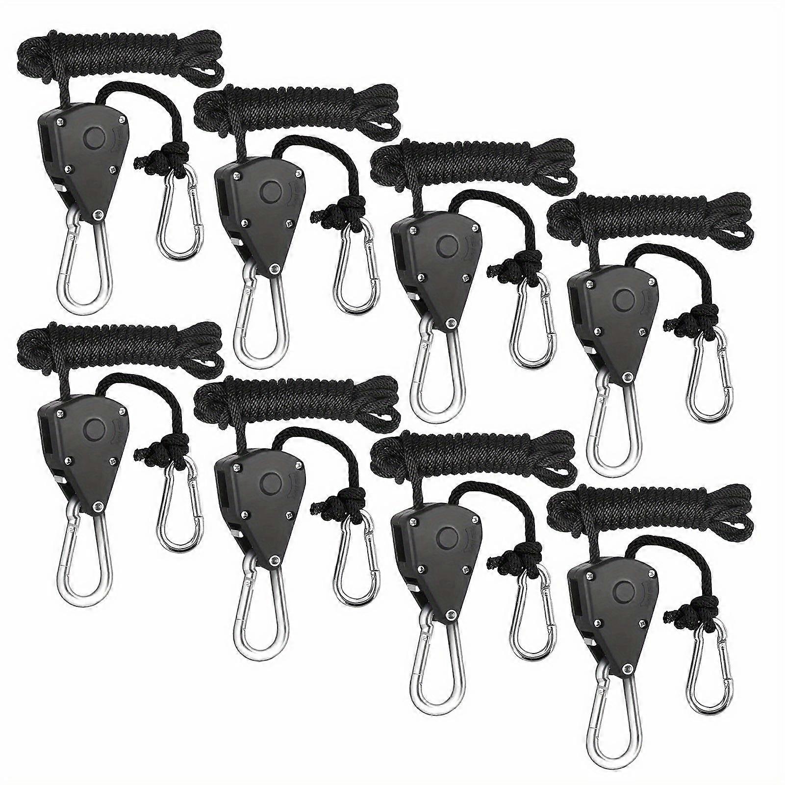 2/4/8pcs Heavy Duty Adjustable Rope Hanger Pulley Outdoor Tool Rope ...