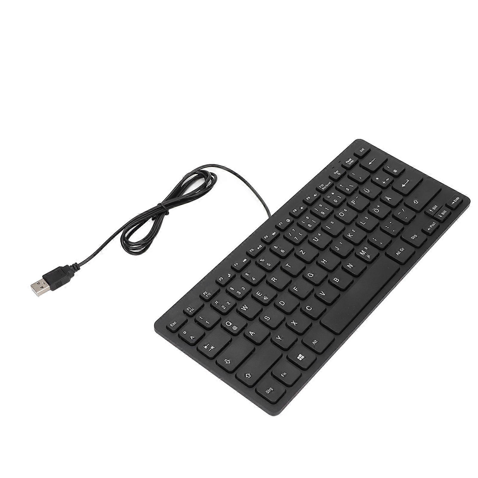 Keyboard 78 Key Mute Ultra Thin Wired Mini USB Interface Desktop ...