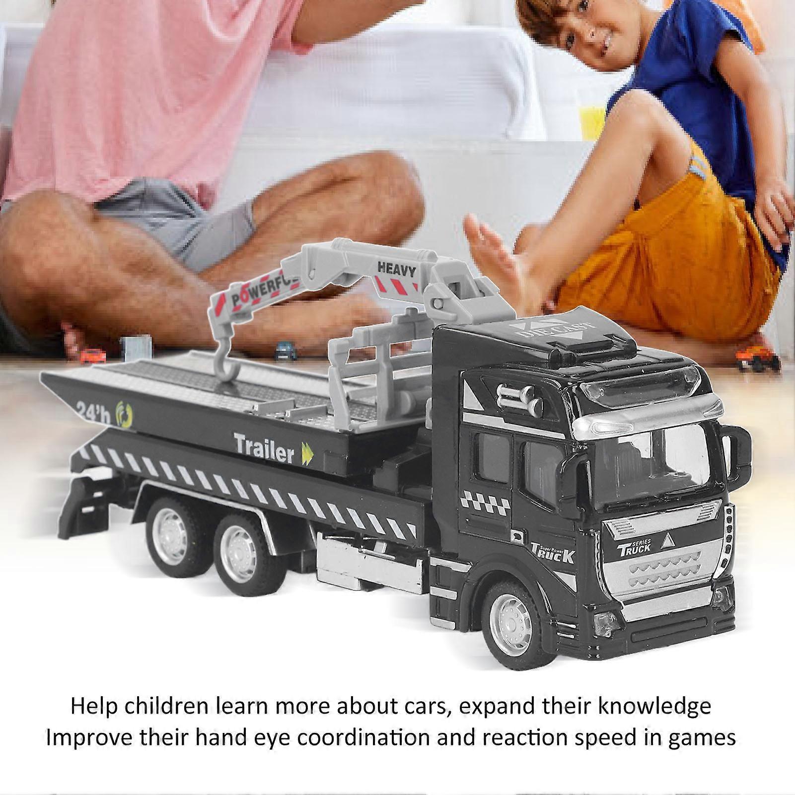 Police Tow Truck Model Metal Alloy 19.9cm Length Rescue Pullback Big ...