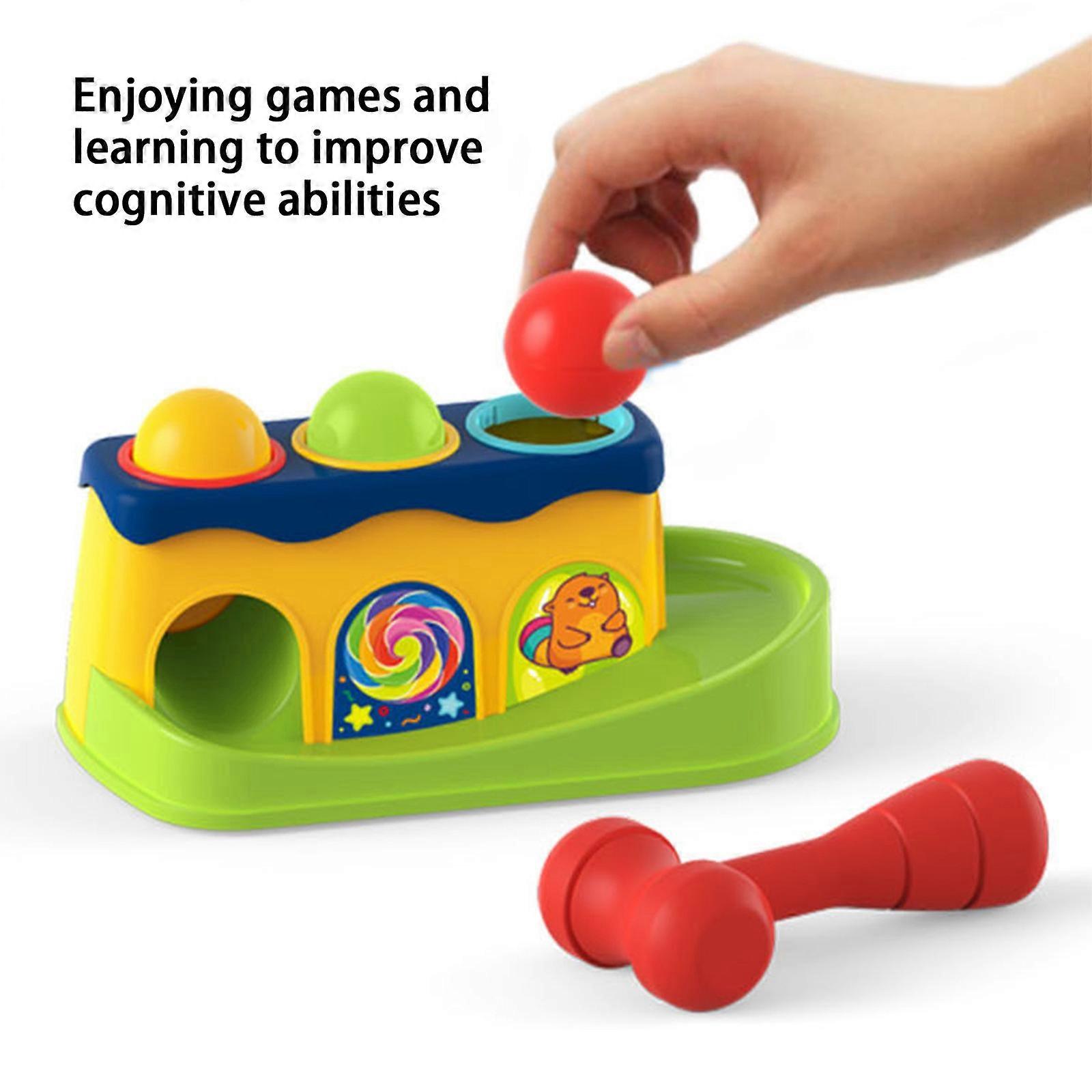 Educational Kids Playing Hammer Ball Small Hammer Pile Drive Table Baby ...
